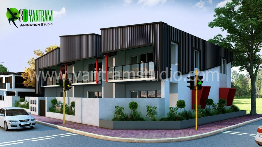 Yantram Architectural Design Studio - Modern 3D House Exterior Design - UAE