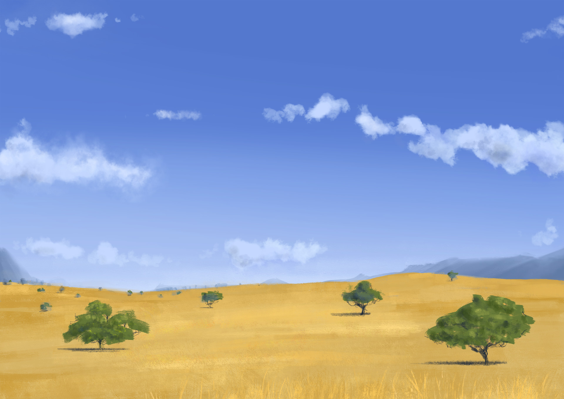 ArtStation - Scenery Savannah - Study Digital Art
