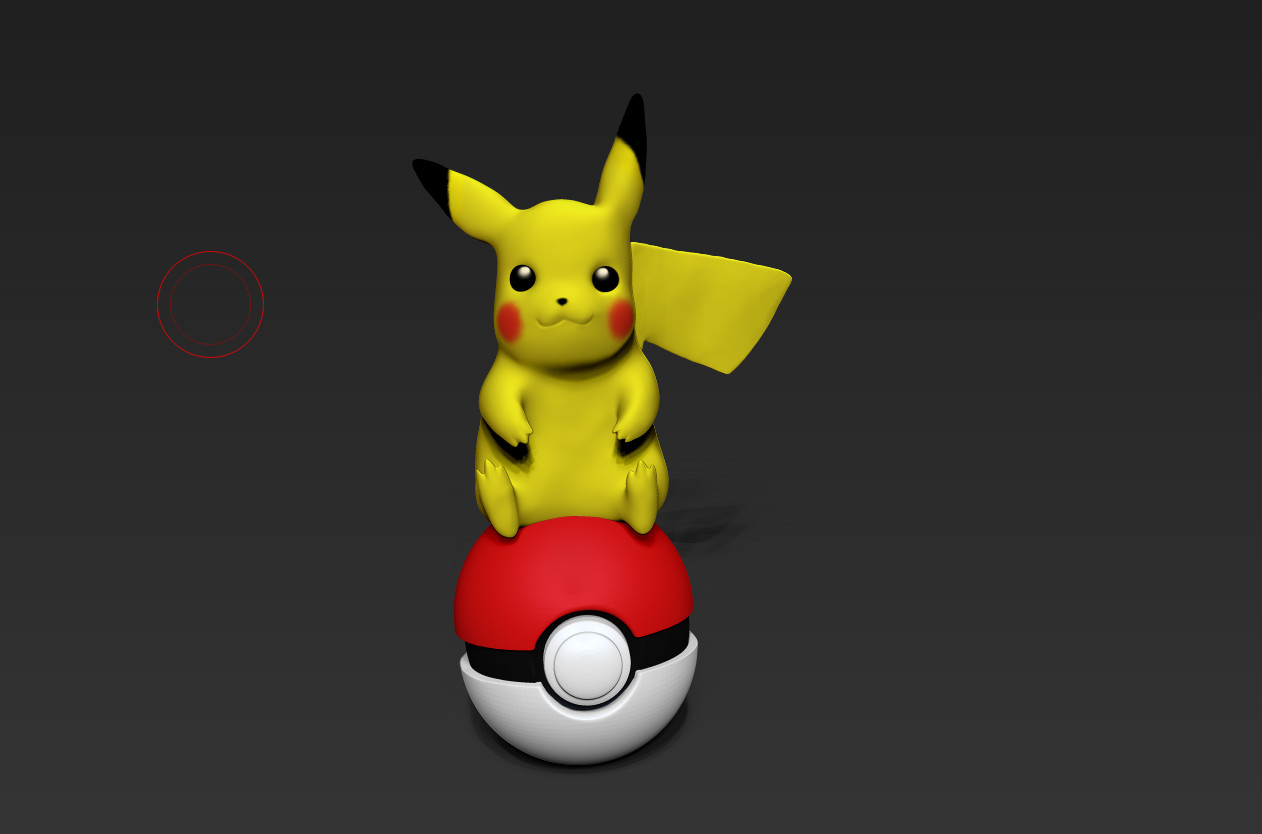 ArtStation - Pikachu On Pokeball