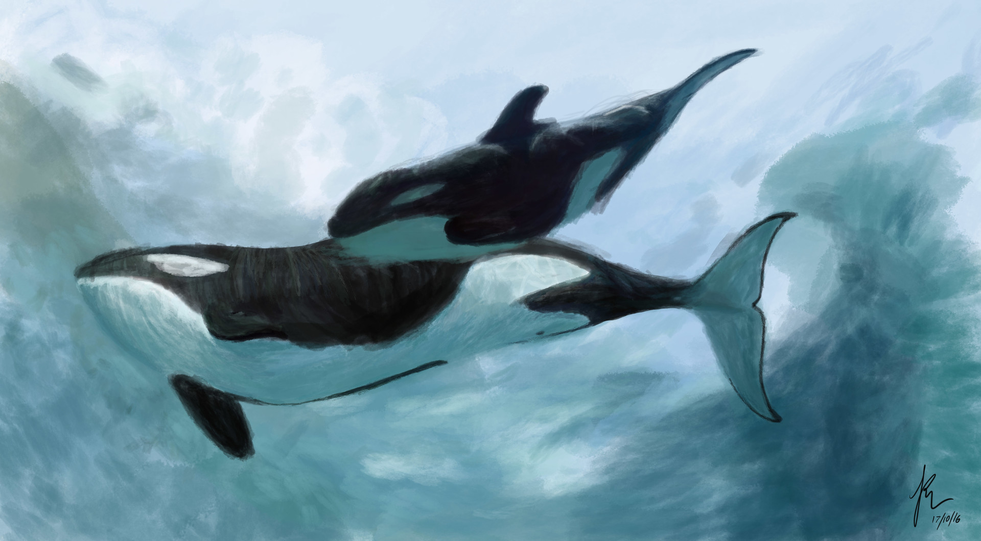 ArtStation - Orca & Baby