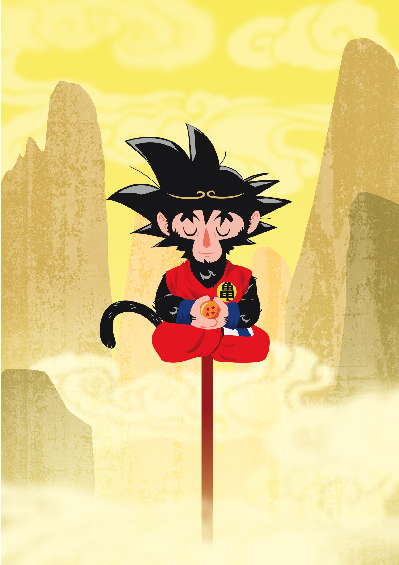ArtStation - Goku Monkey meditating