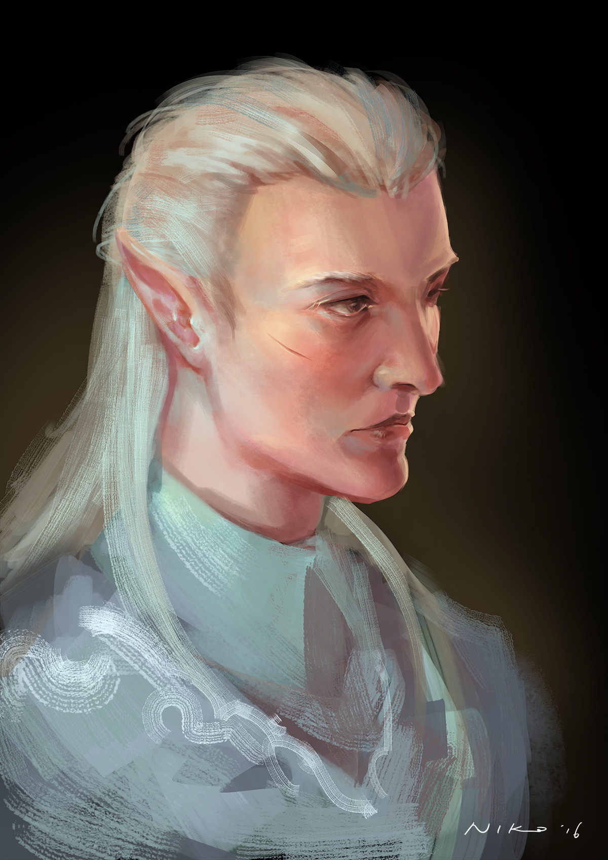 ArtStation - A elf head