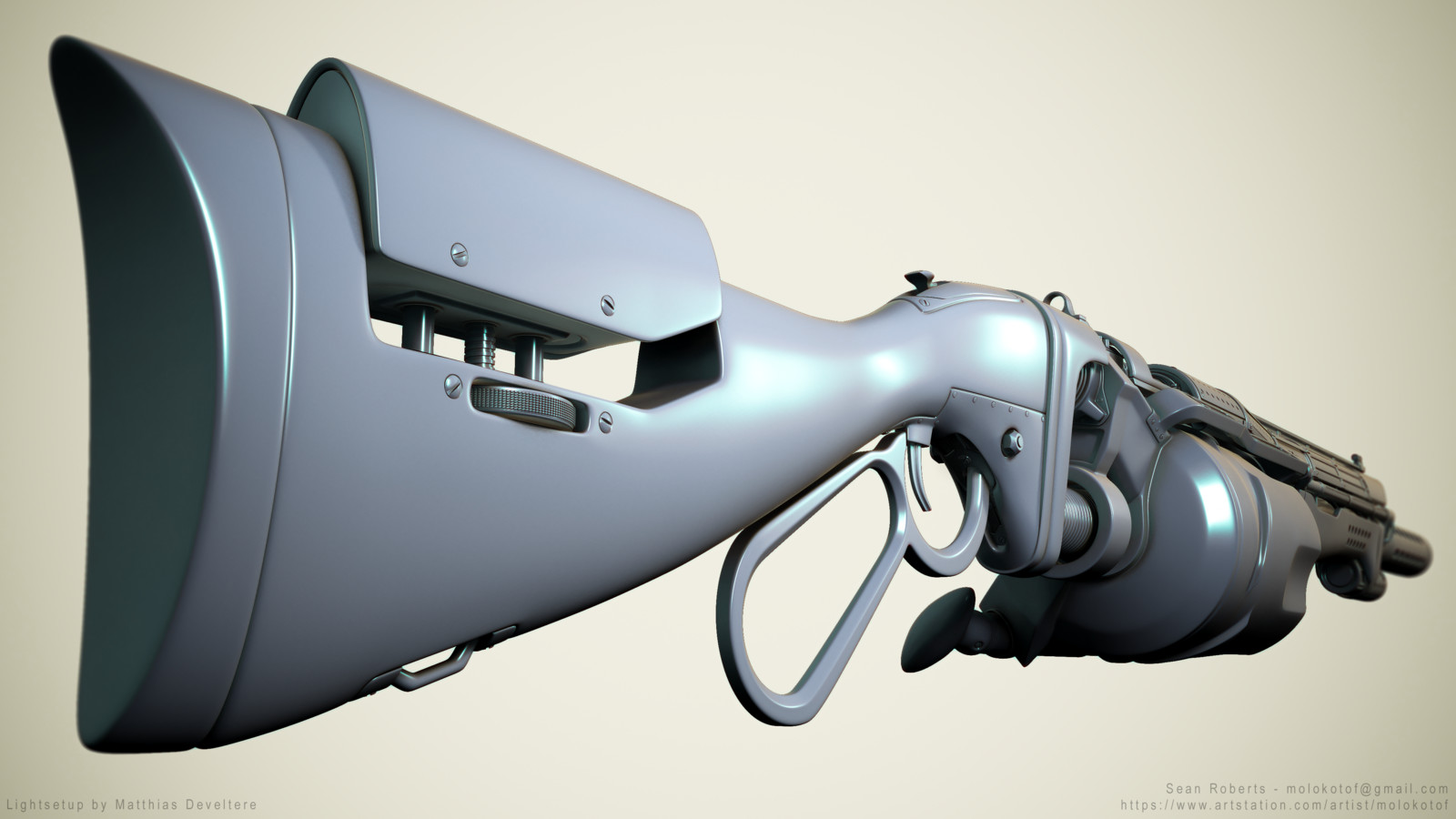 Sean Roberts - High Poly - Big Bore Revolving Lever Action Shotgun