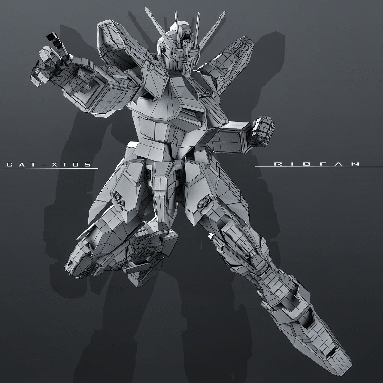 ArtStation - [WIP] GAT-X105 Custom Strike Gundam
