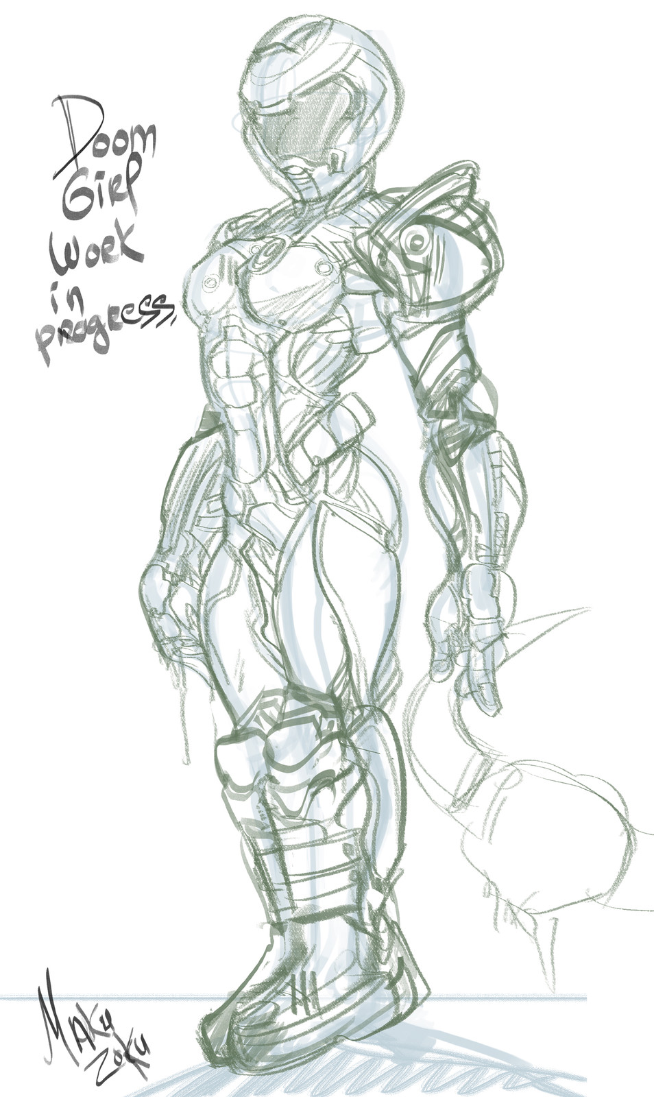 Maku Zoku - Doom girl Concept art