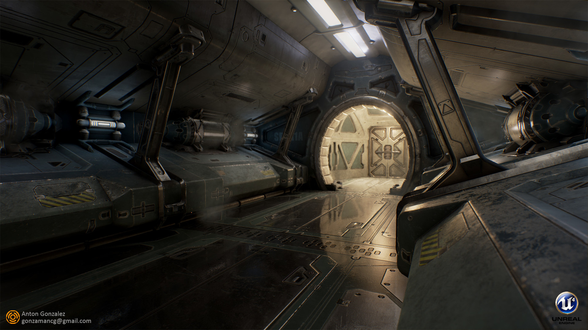 ArtStation - SciFi hallways