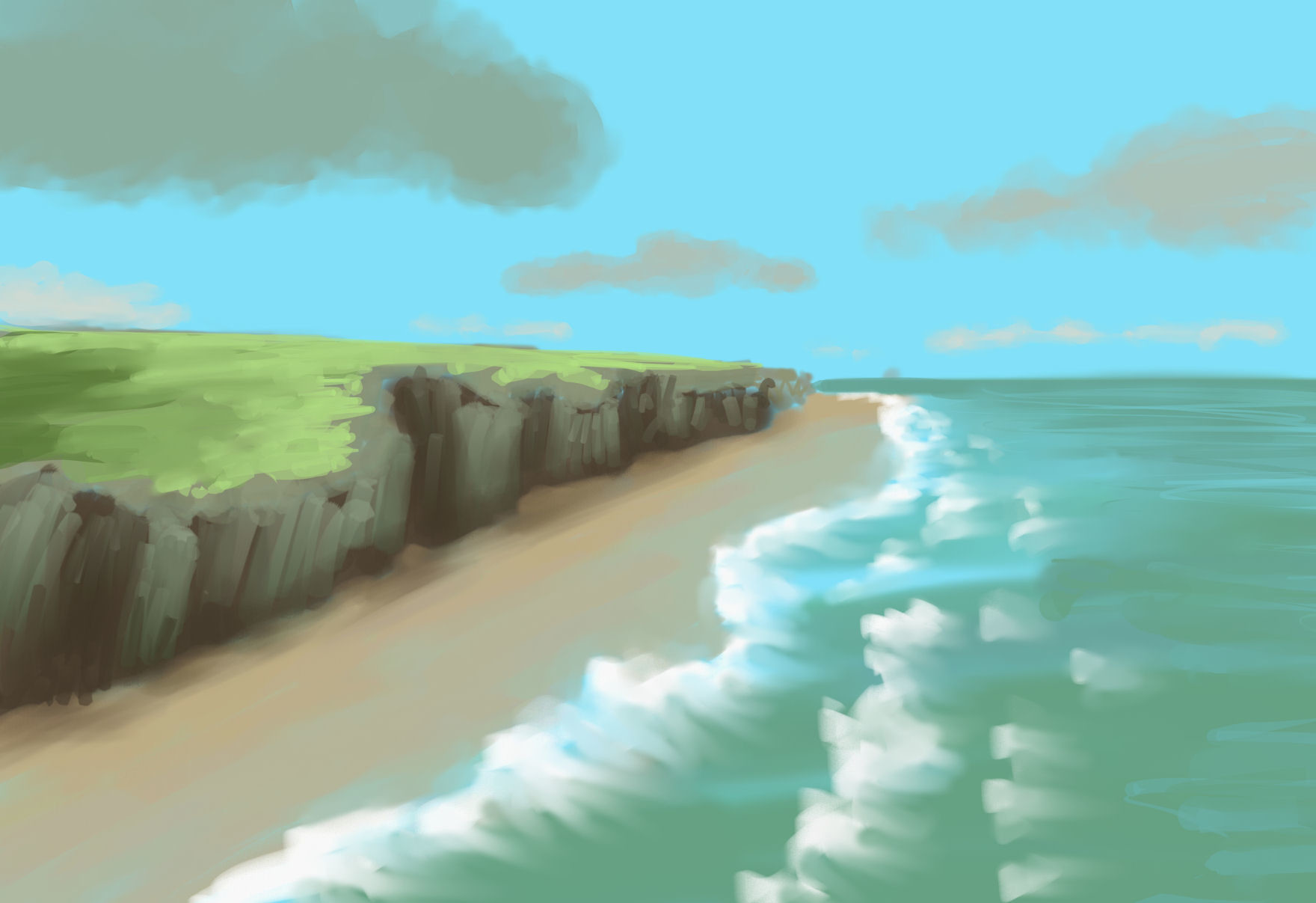 ArtStation - Coastline waves
