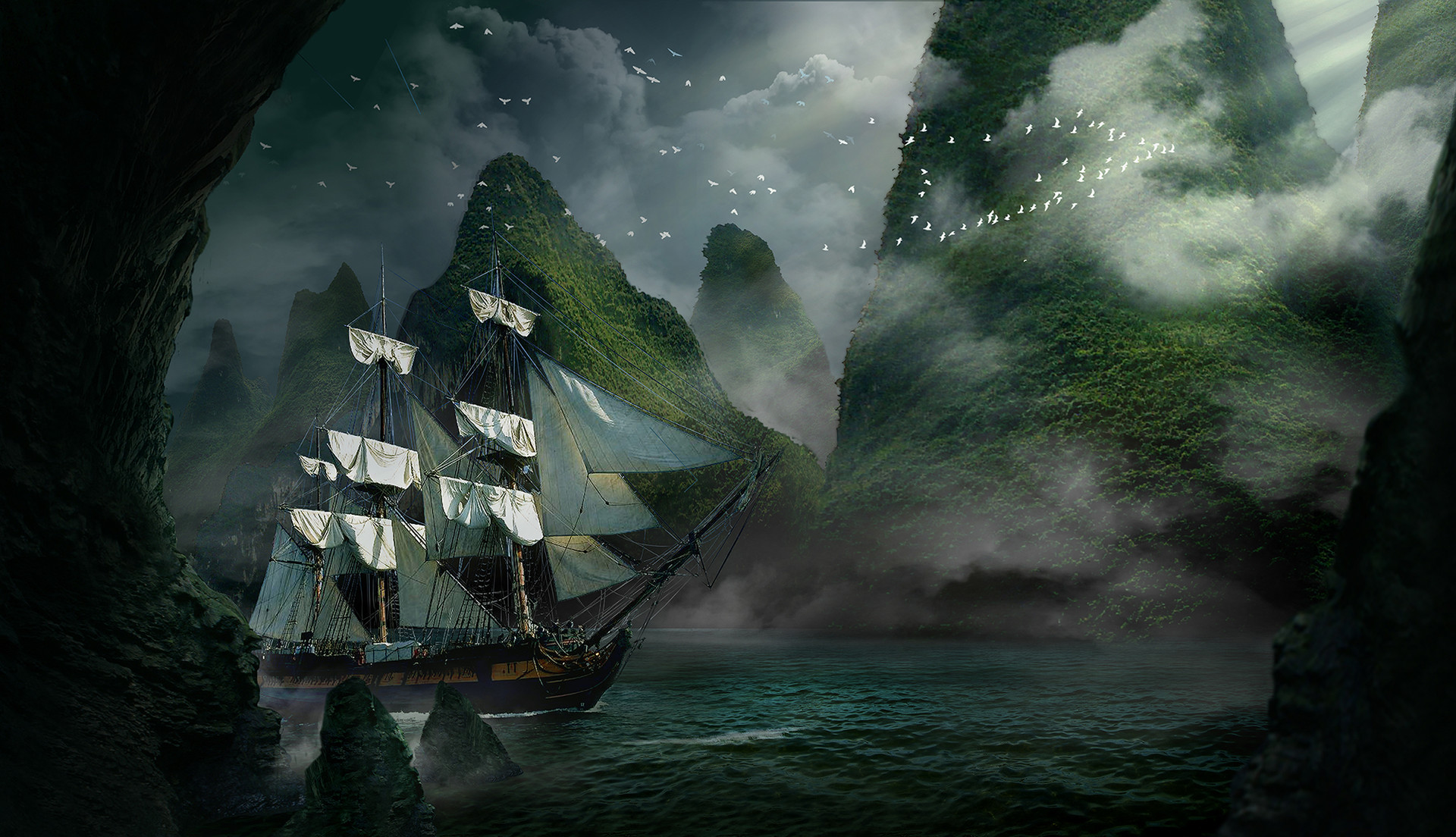 ArtStation - boat matte painting