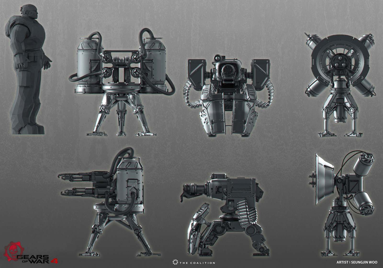 Seungjin Woo - Gears of War 4 - Sentry concept