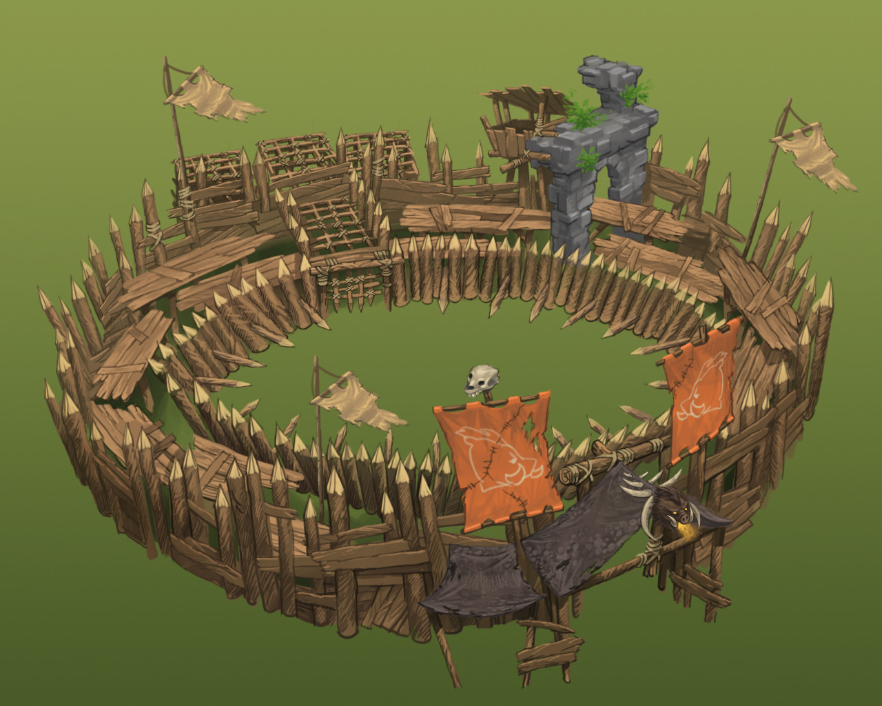 ArtStation - Orc_Buildings_concepts