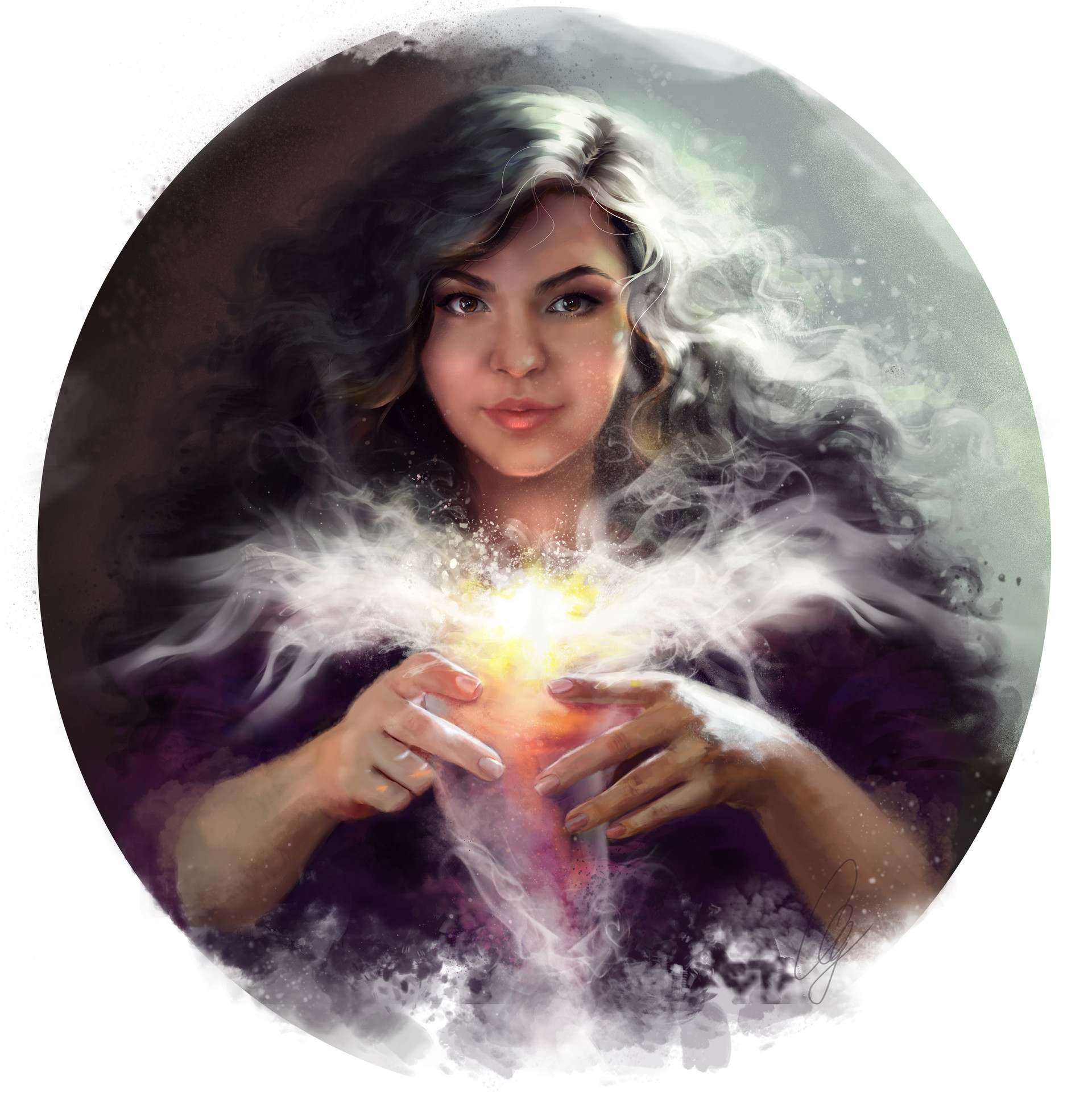 ArtStation - self-portrait in the form of magic