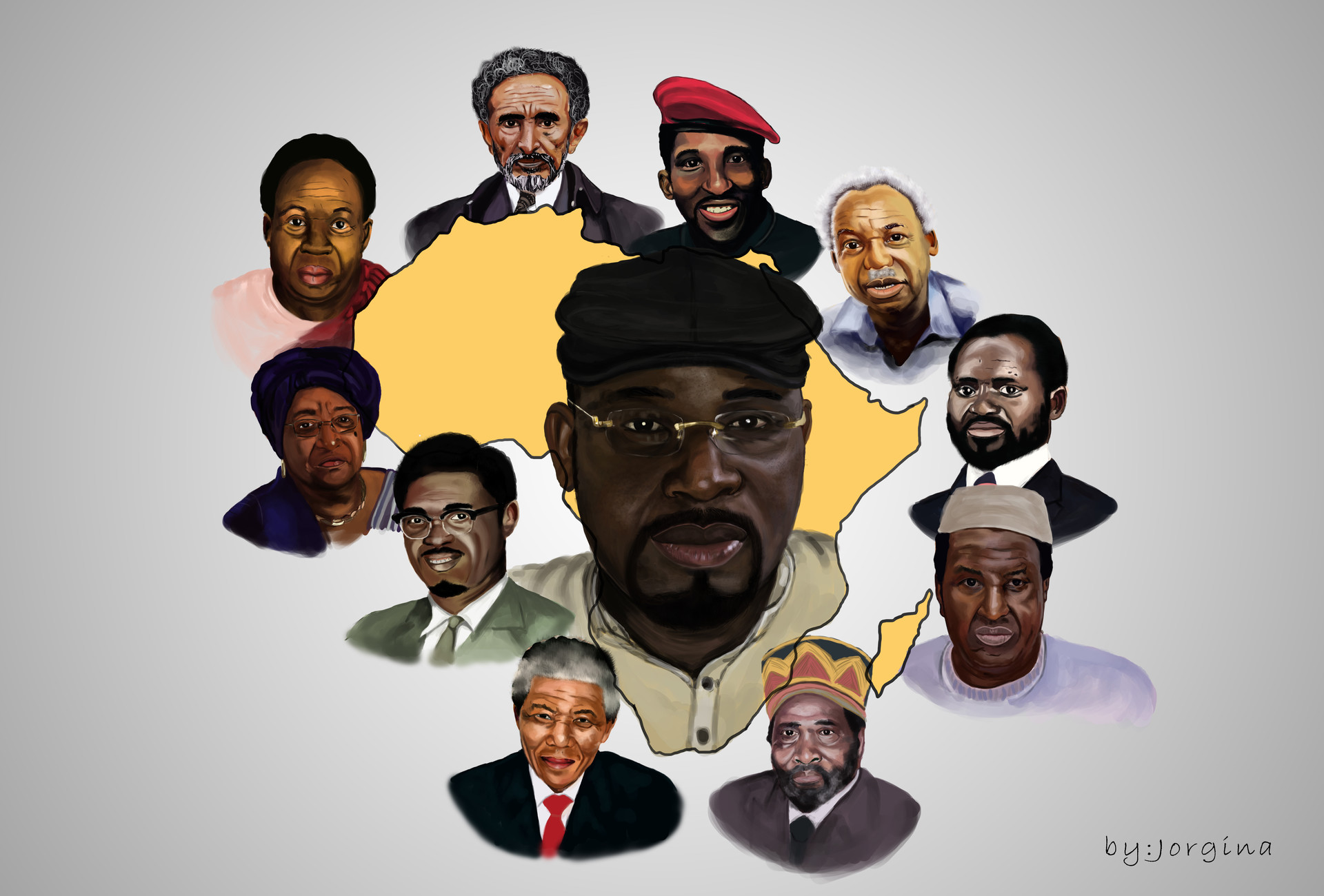 ArtStation - Portrait #08 AFRICAN LEADERS