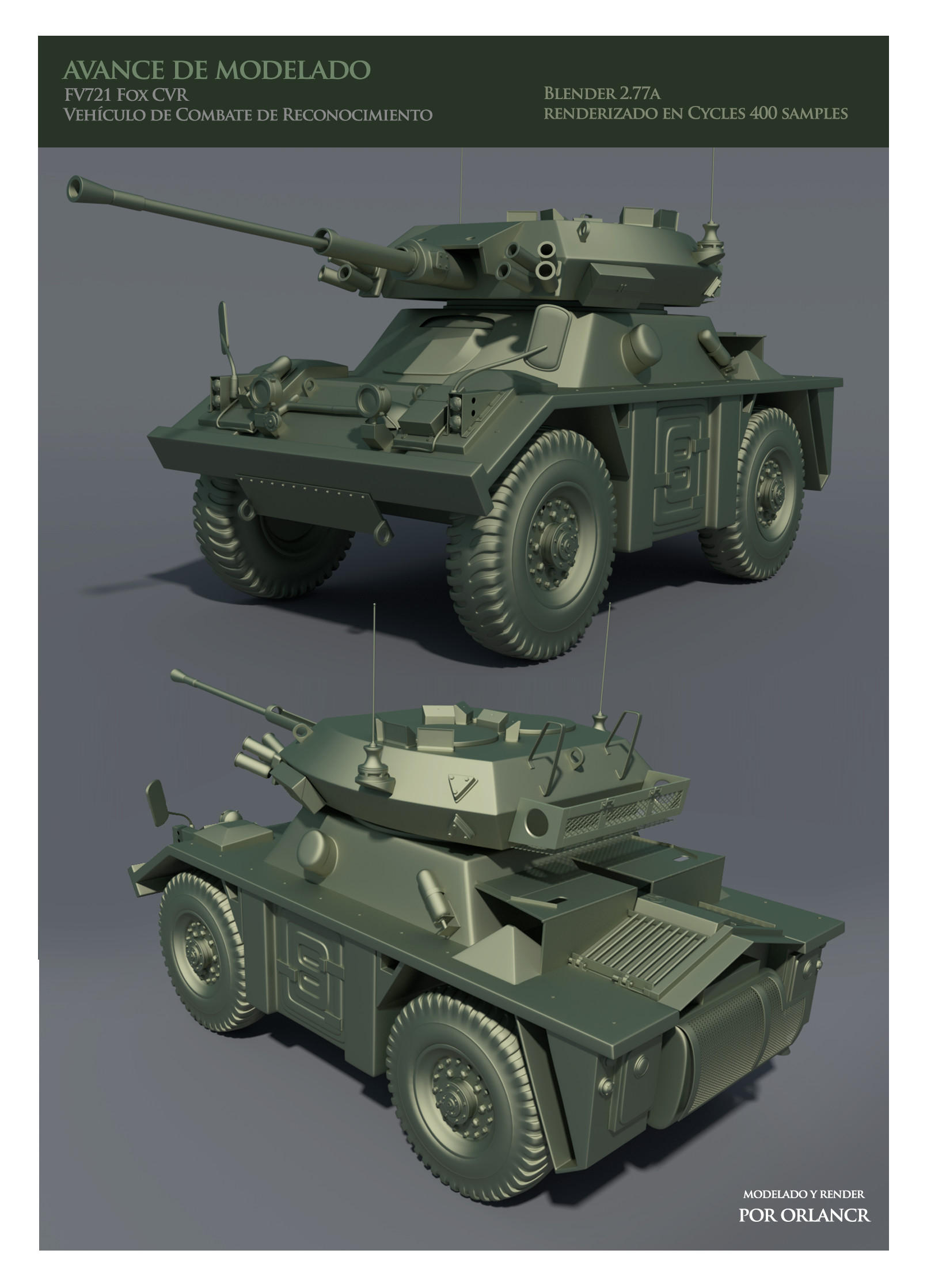 ArtStation - FV721 Fox CVR Combat Vehicle 3D model