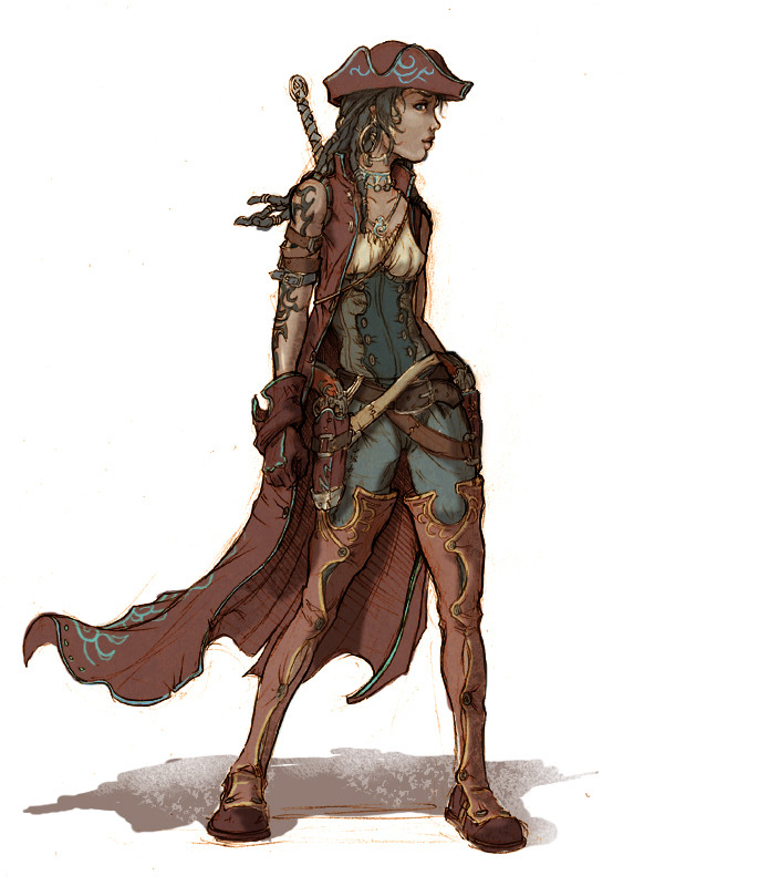 Damian Buzugbe - Fable 2 Female hero designs