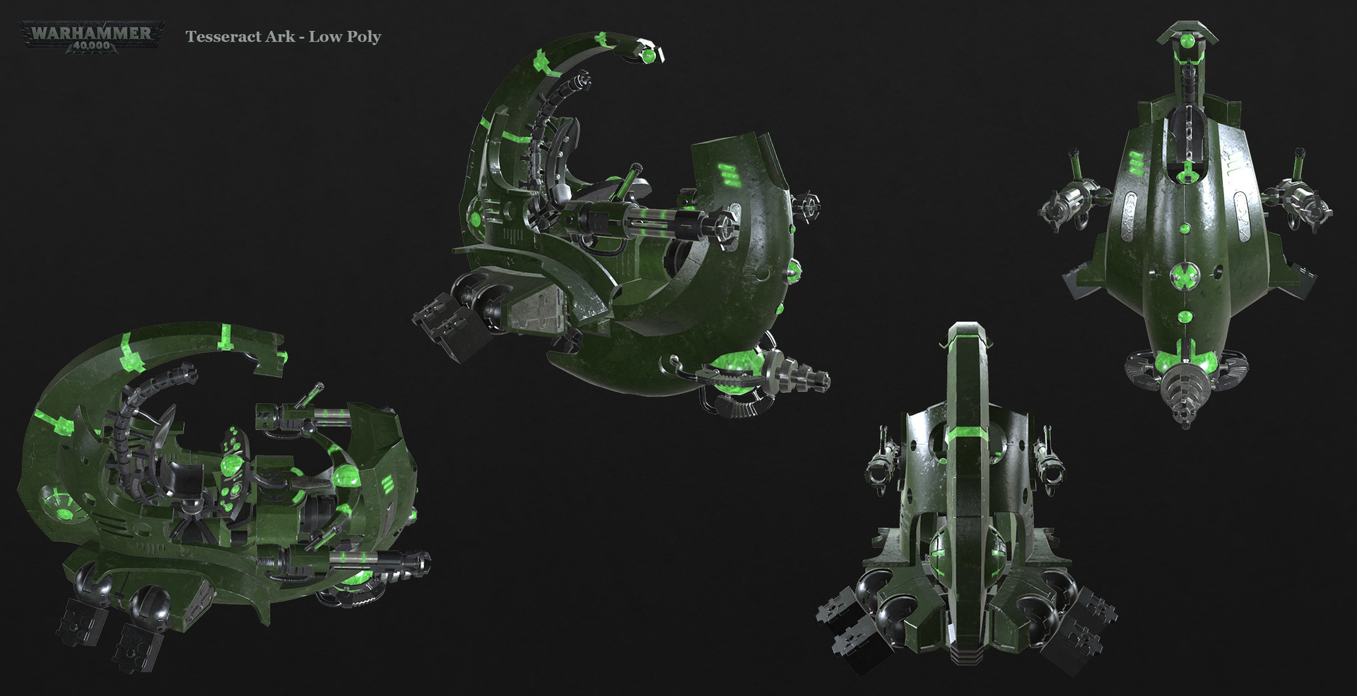 Gabor Olah - Necron Tesseract Ark - Warhammer 40k Fan Art