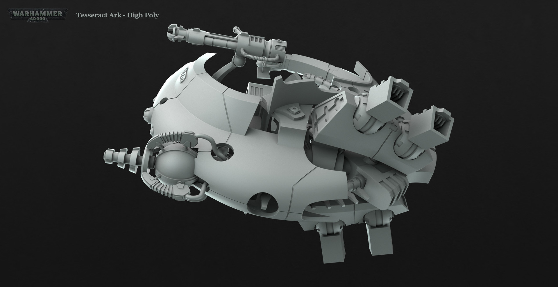 Gabor Olah - Necron Tesseract Ark - Warhammer 40k Fan Art