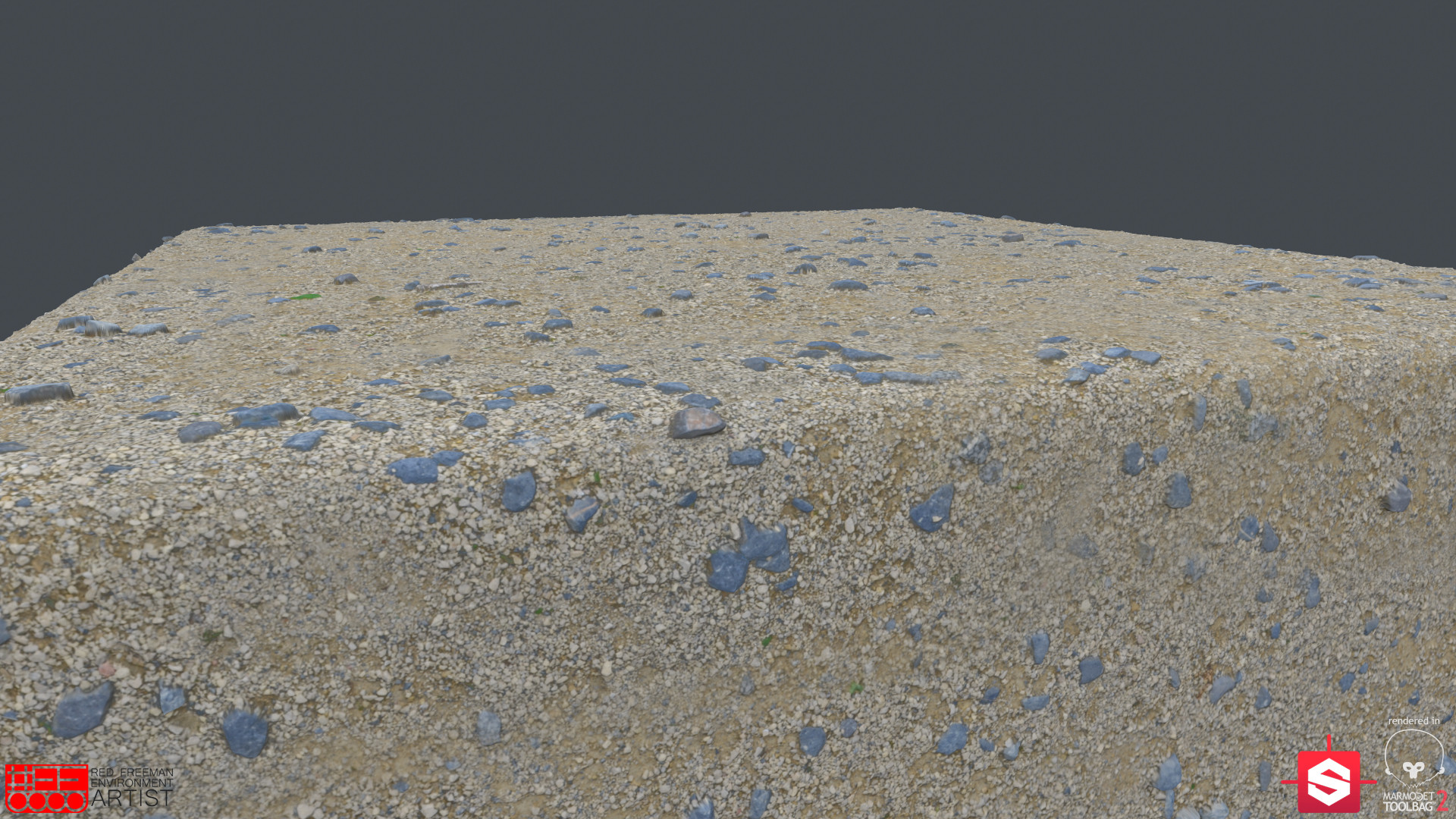 Red Freeman - 4K Tiling Photogrammetry Material: Gravel and Stones