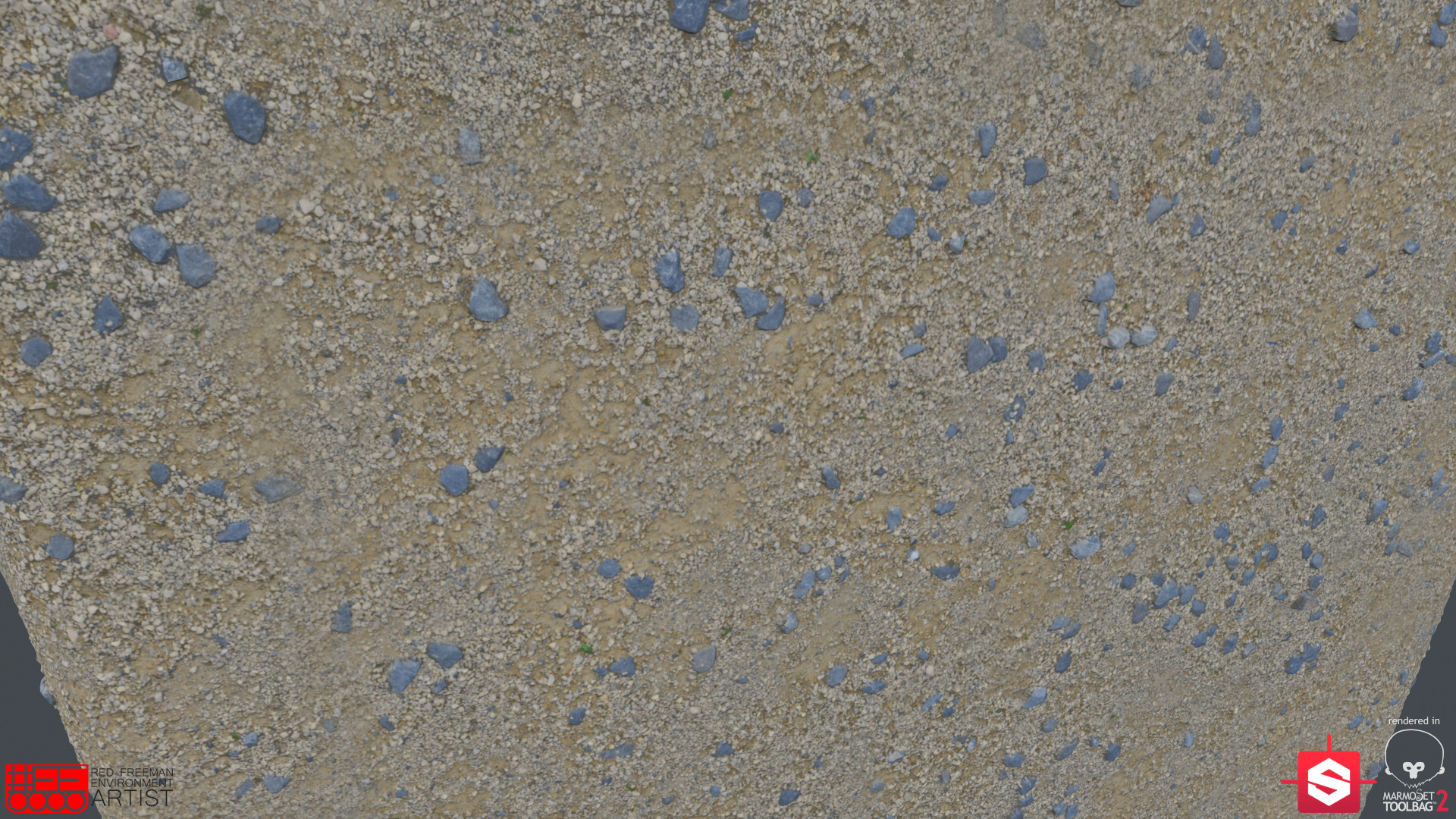 Red Freeman - 4K Tiling Photogrammetry Material: Gravel and Stones