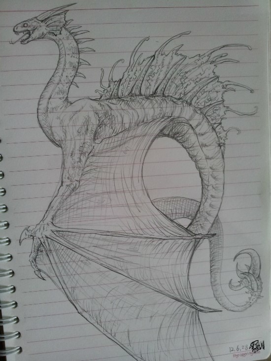 how to draw dragon snake