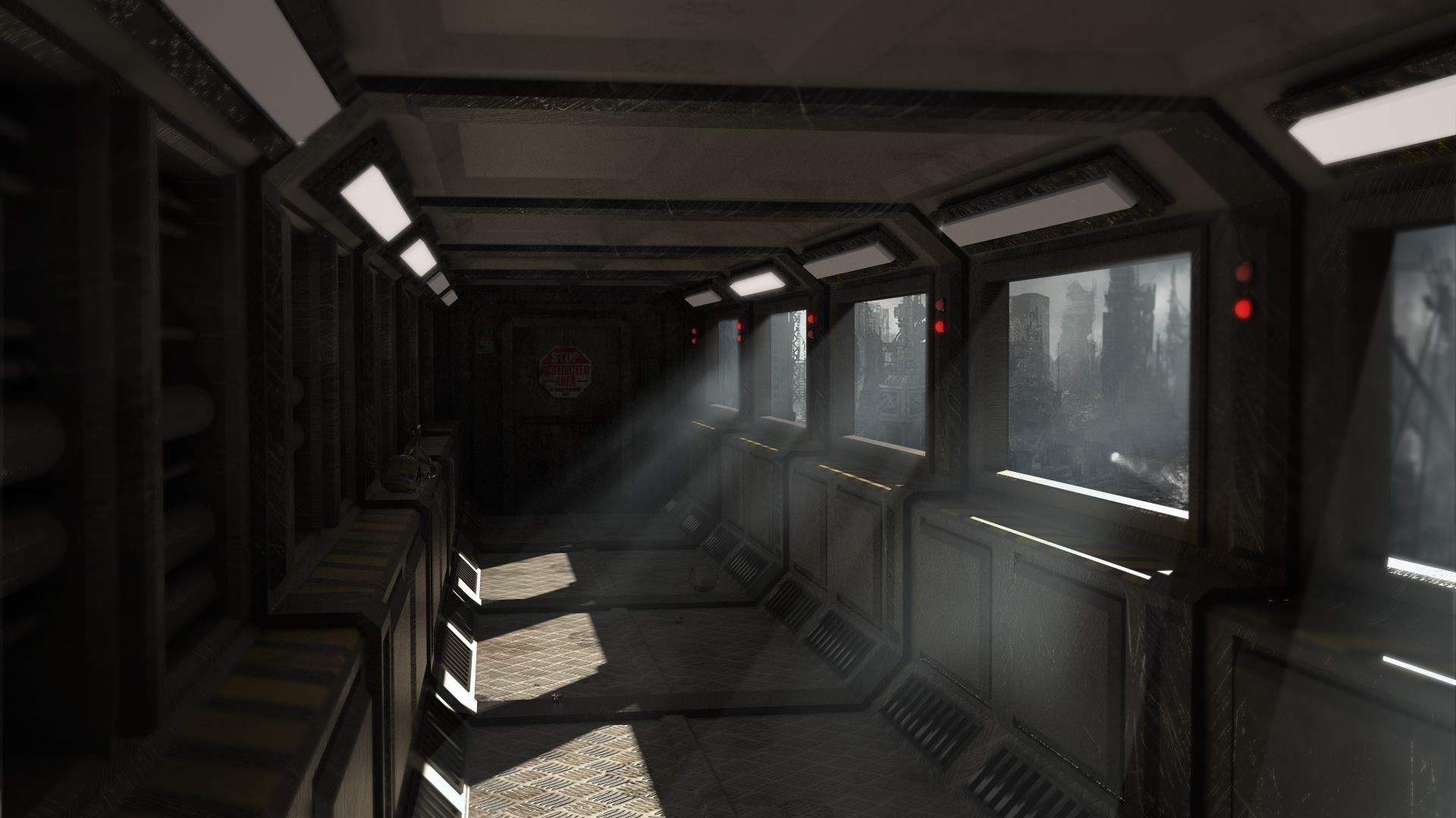 ArtStation - School project : Corridor