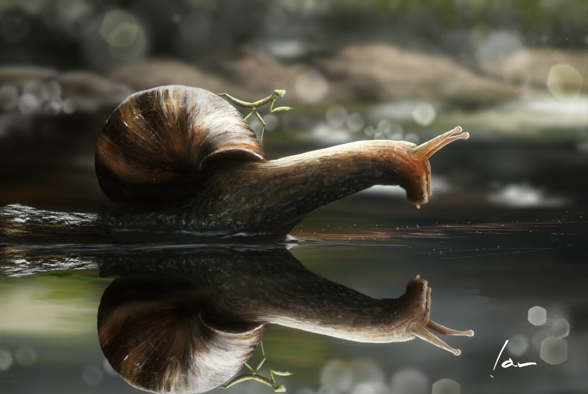 ArtStation - snail paint study (do over)