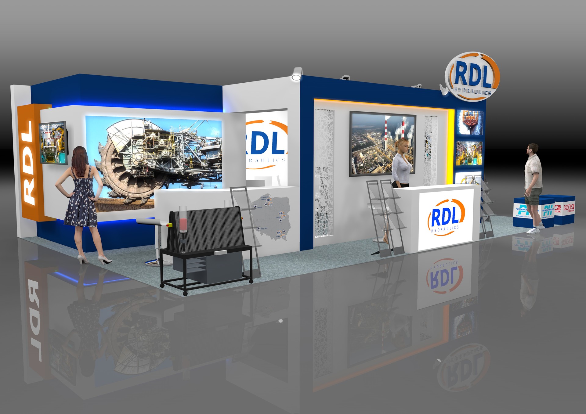 Agnieszka Konter - Stand design for RDL Hydraulics at HaPeS (concept two)