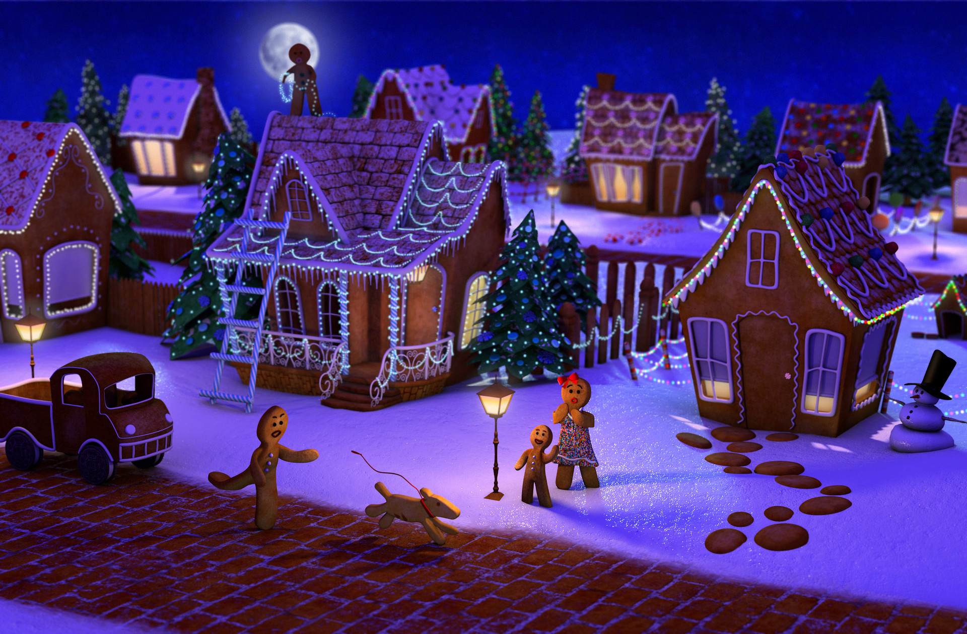 ArtStation - Gingerbread Village