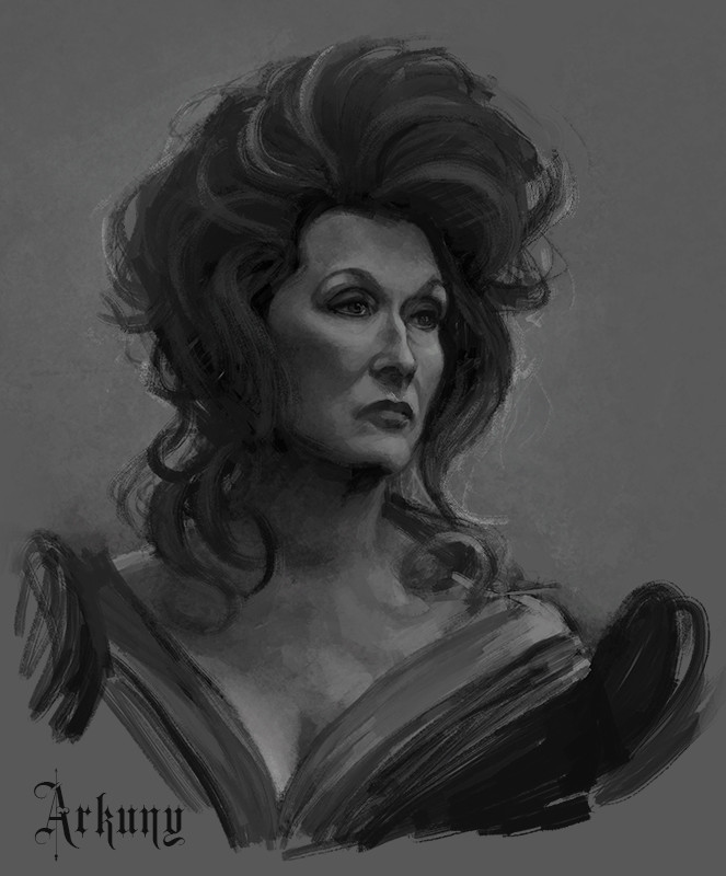 ArtStation - Meryl Streep (Into the woods) Practice Digital Painting