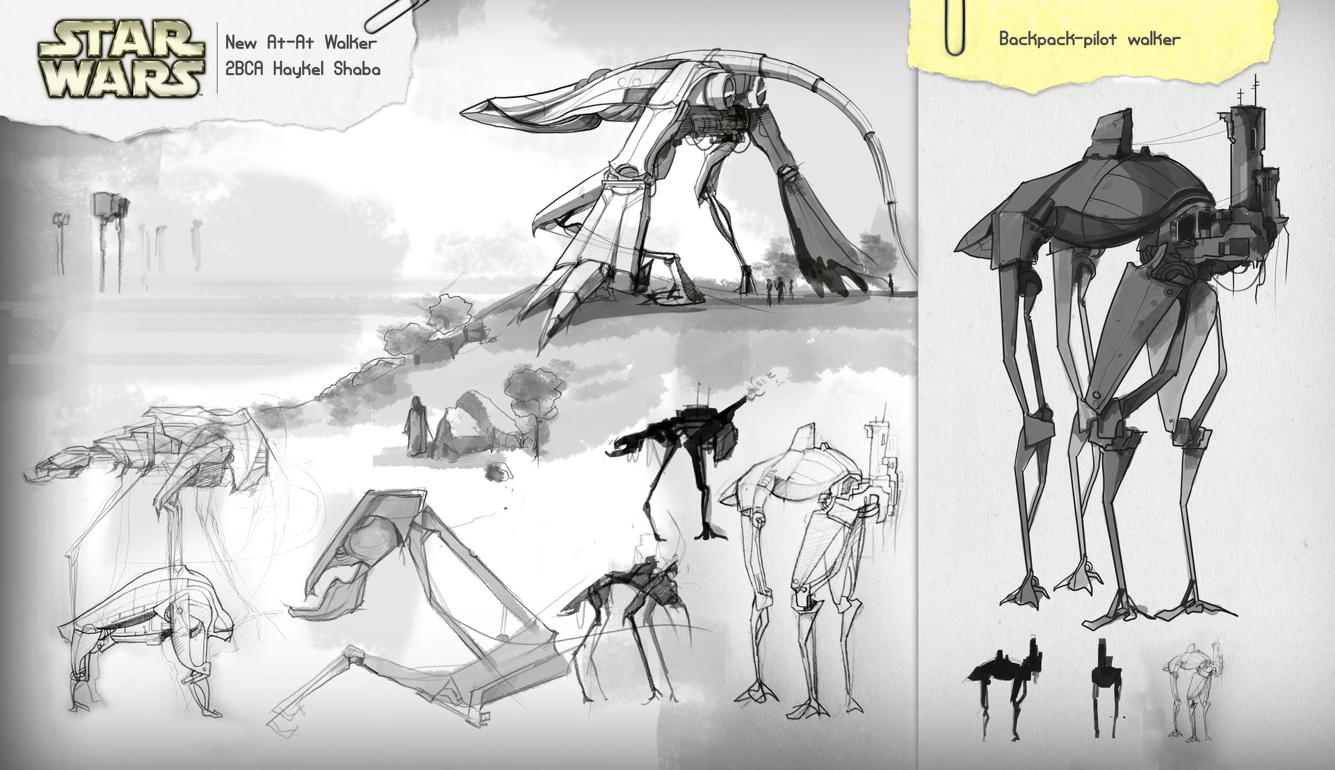 ArtStation - AT-AT walker concept art STAR WARS, Haykel Shaba