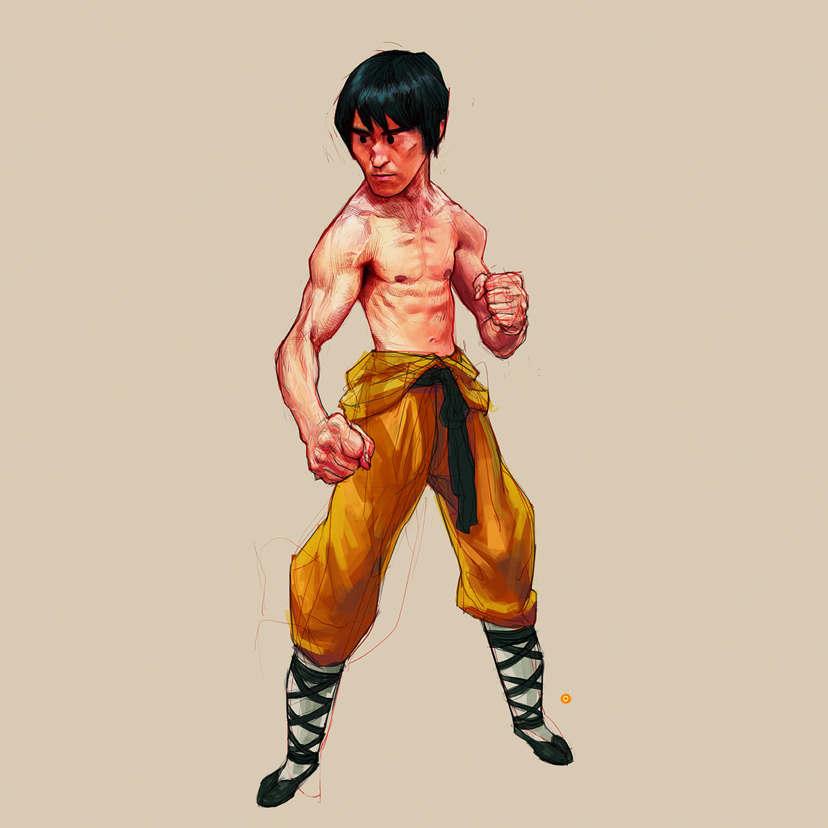 shaolin monk drawing