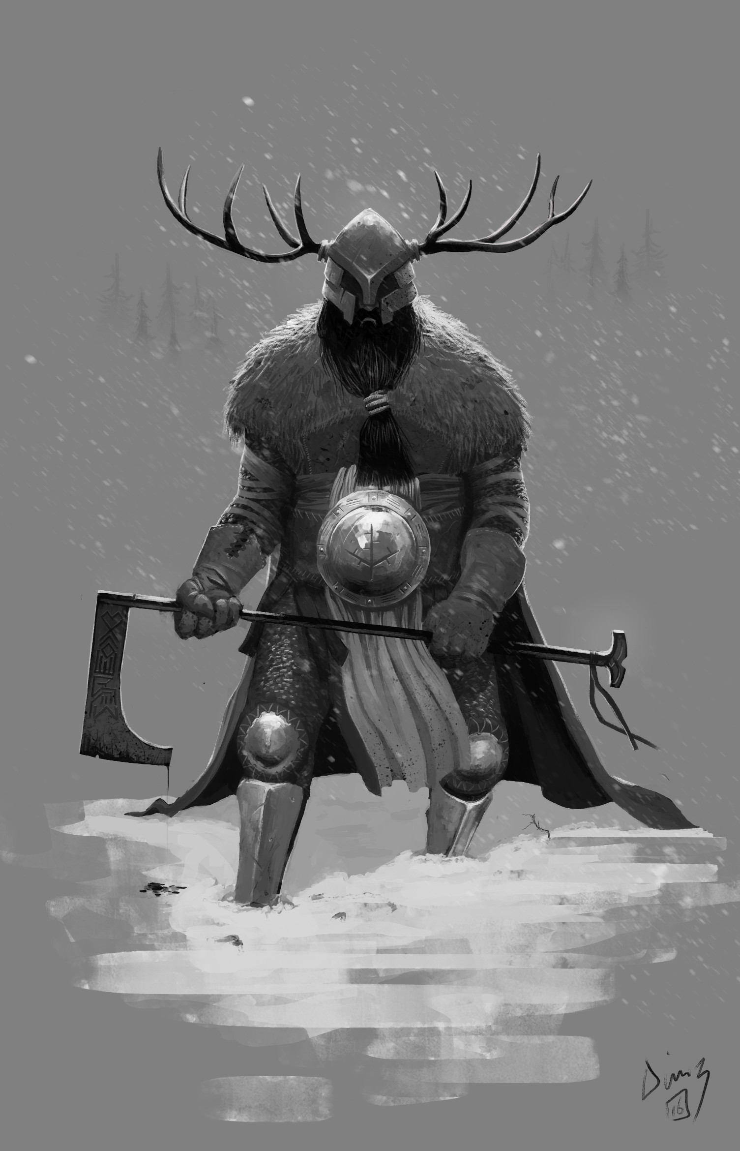 ArtStation - Northern lands Lord - sketch