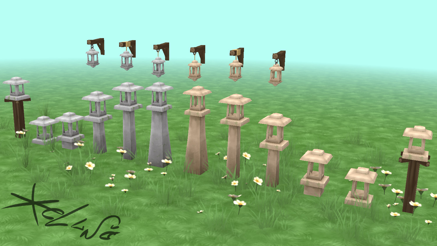 ArtStation - Low poly exterior lamp