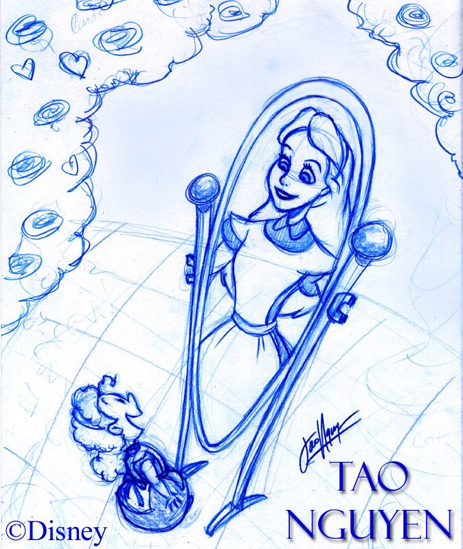 ArtStation - Tao Nguyen's Little Alice Sketch Drawing