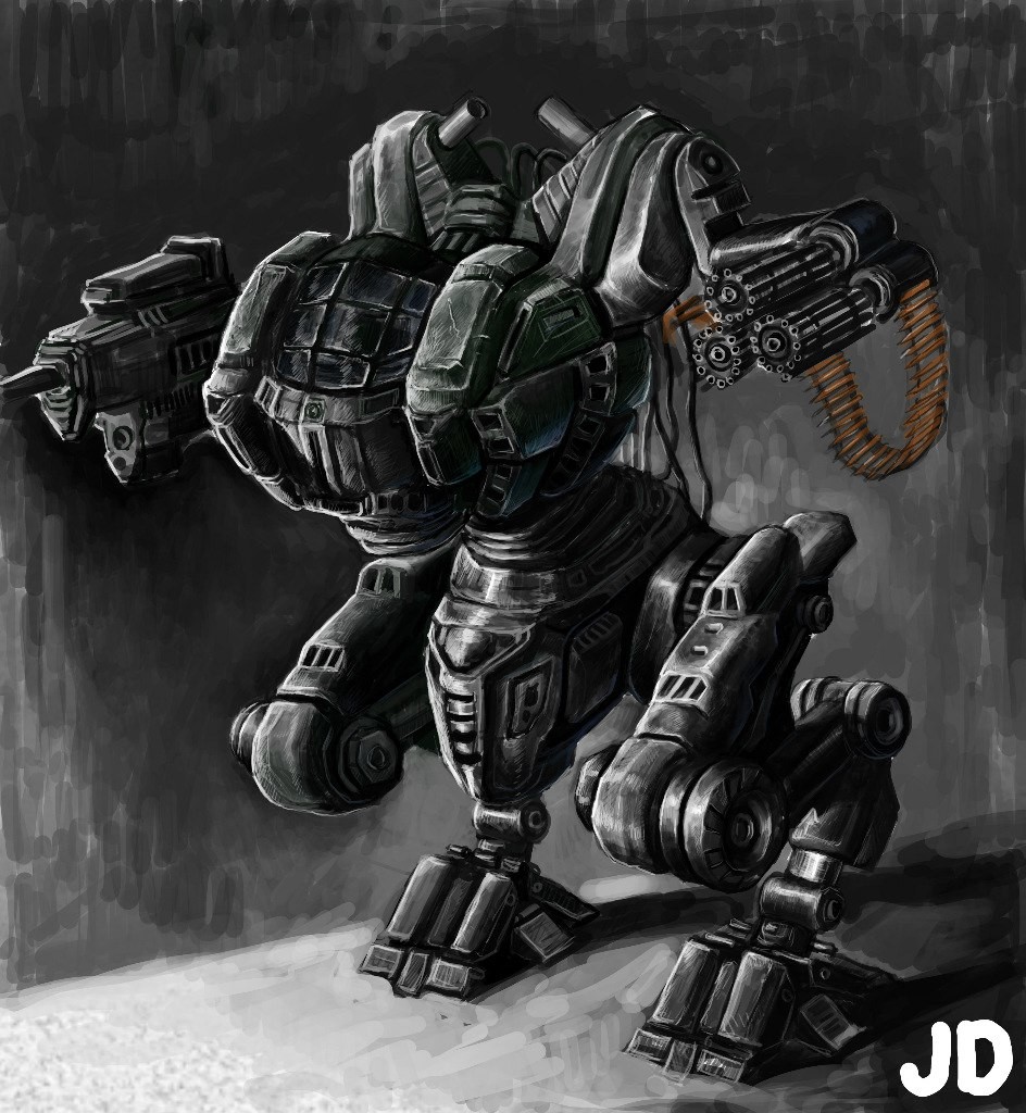 ArtStation - The battle exosuit