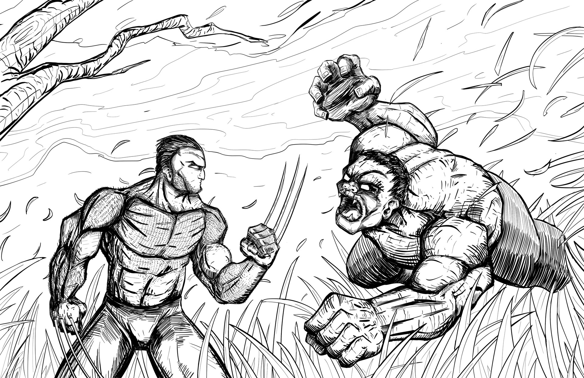 ArtStation - Logan verse Hulk