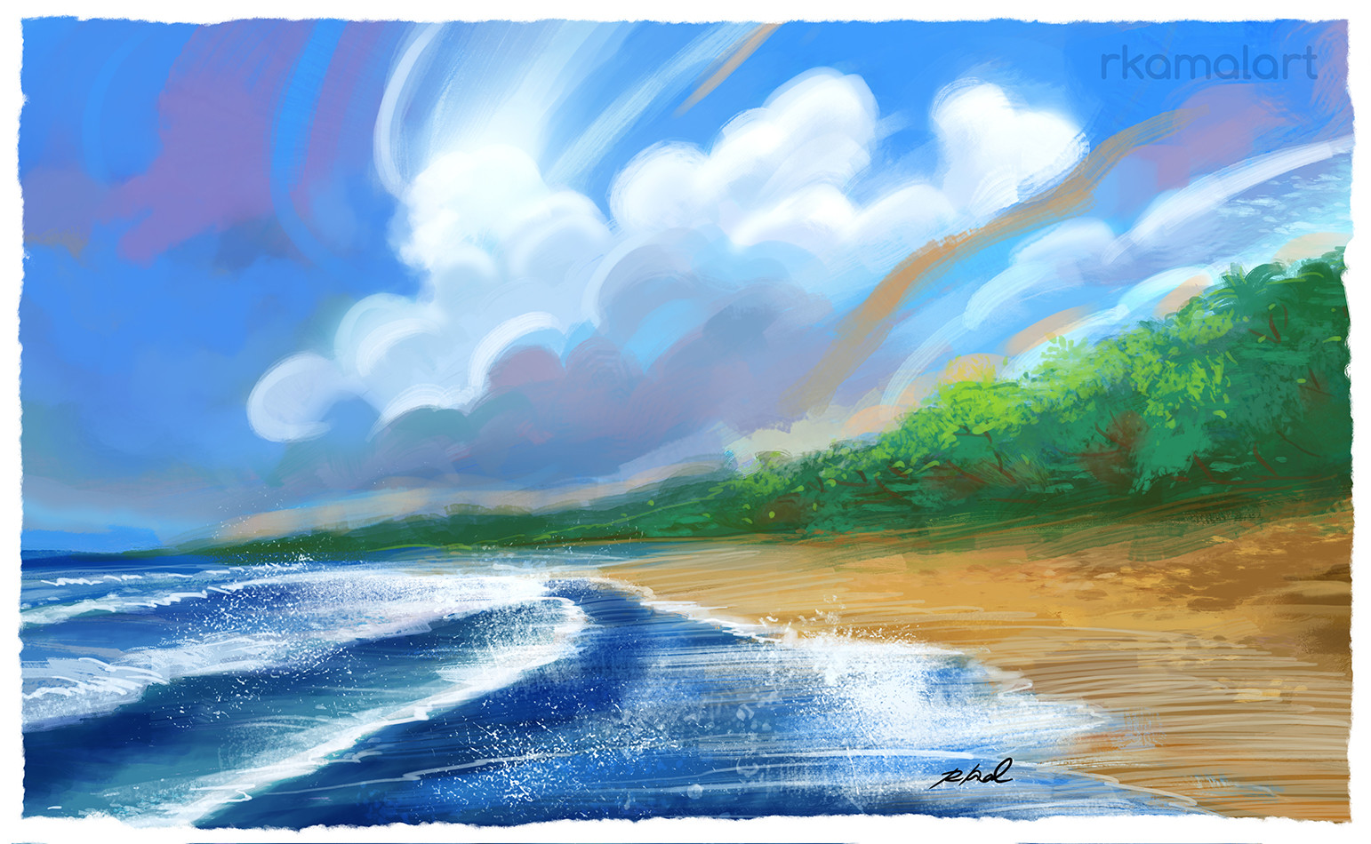 ArtStation - A day by the seaside