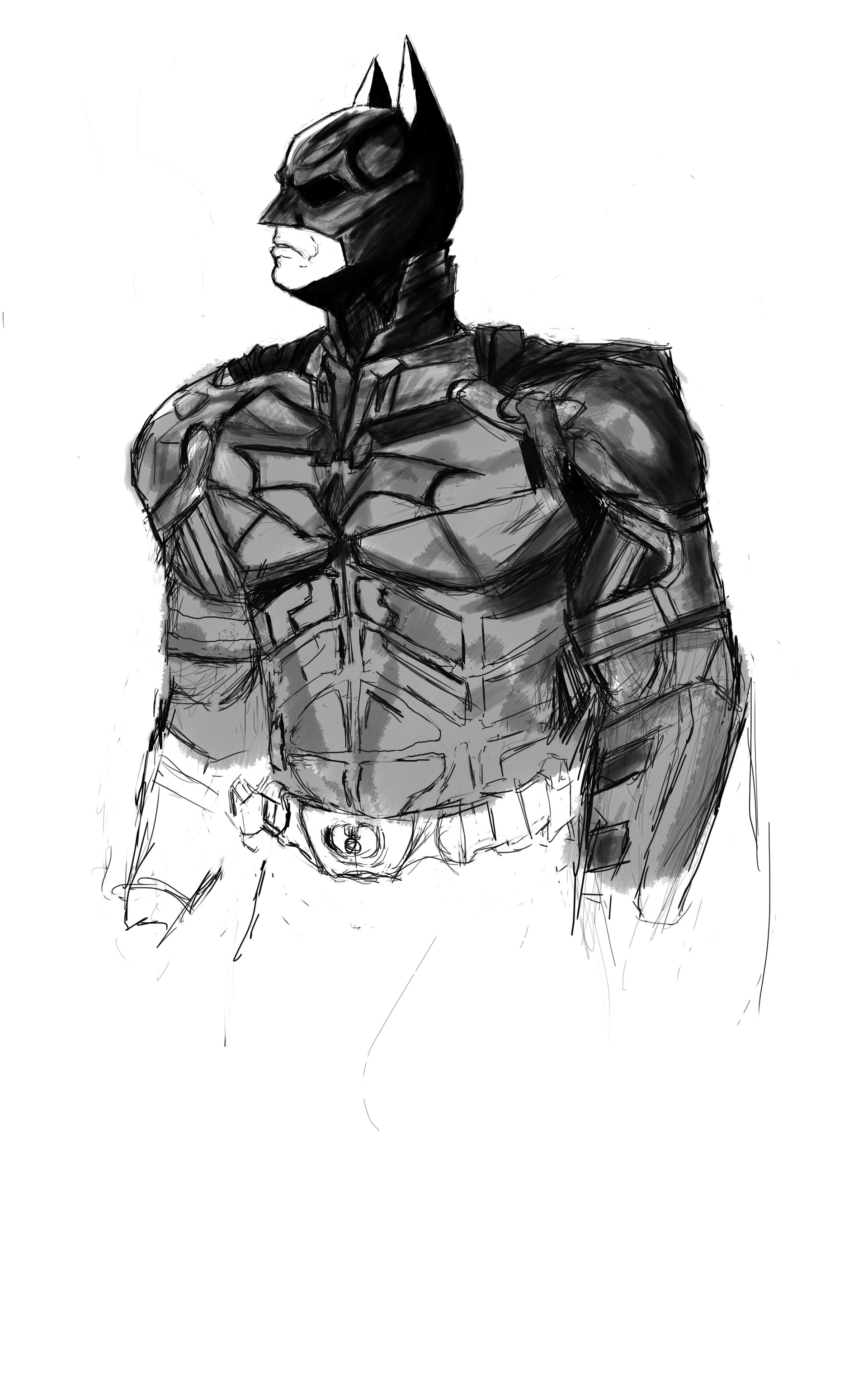 how to draw dark knight