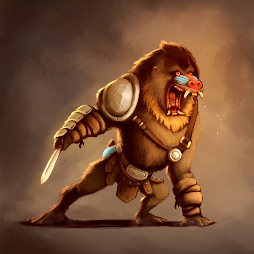 ArtStation - Mandrill Gladiator