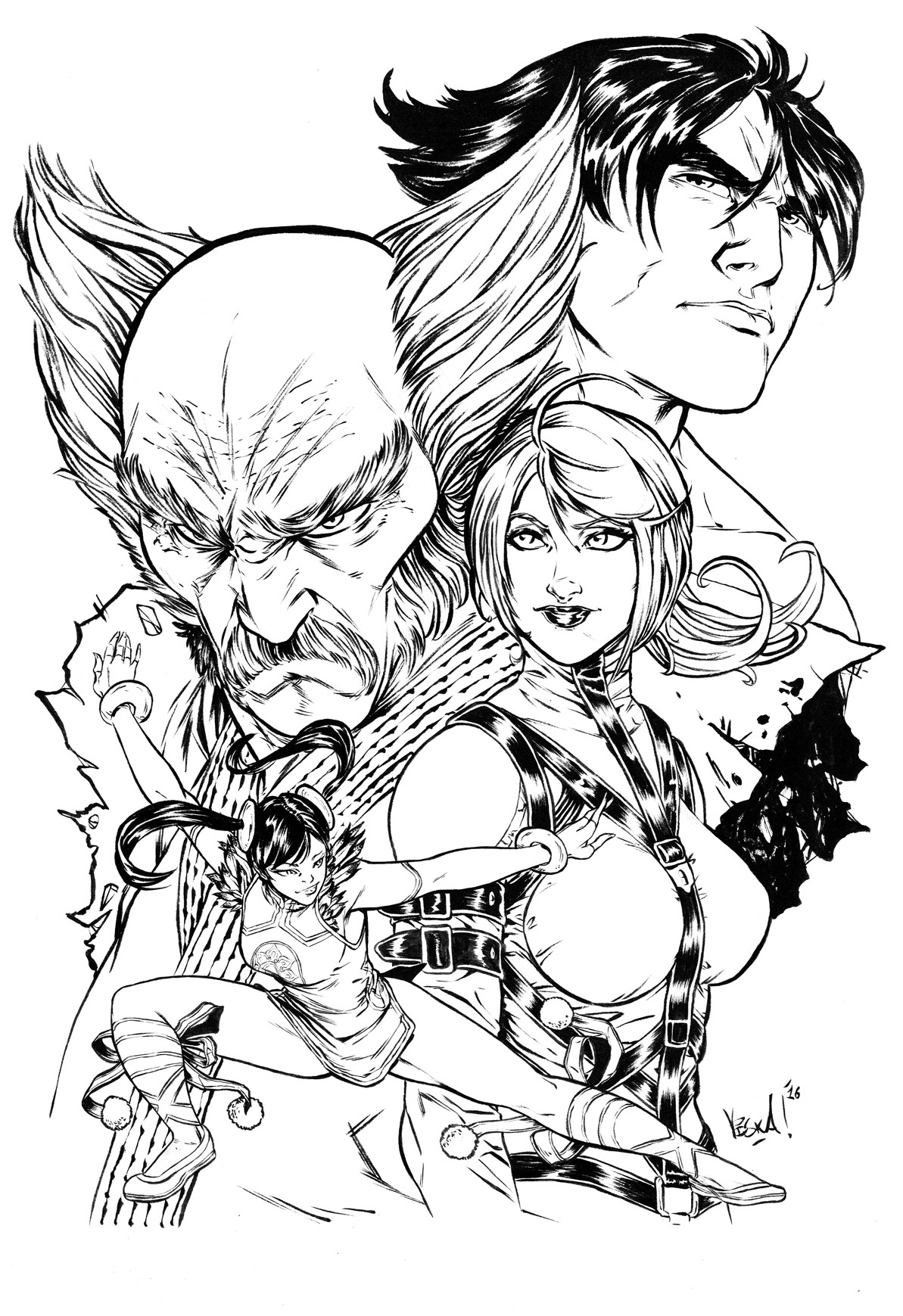 tekken coloring pages