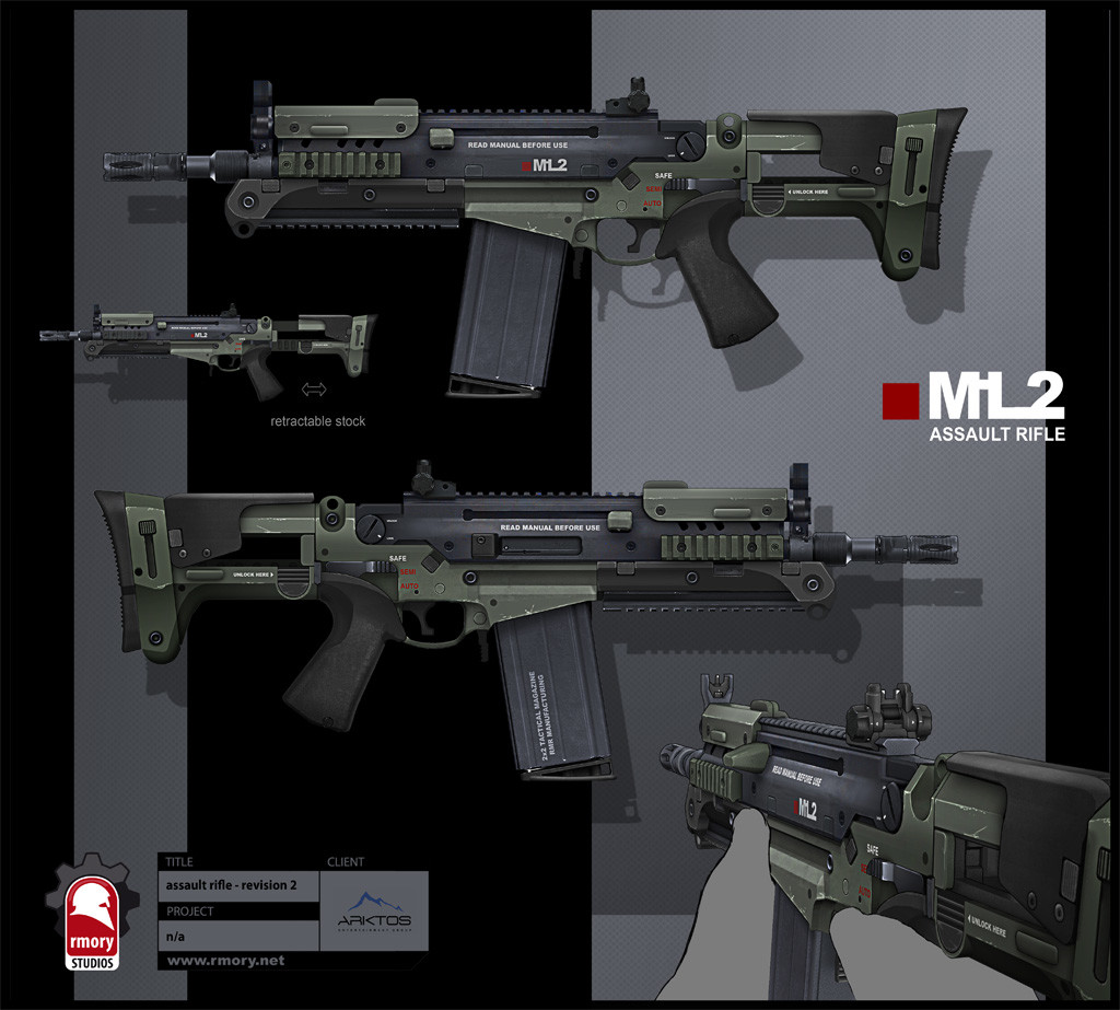 ArtStation - near future assault rifle