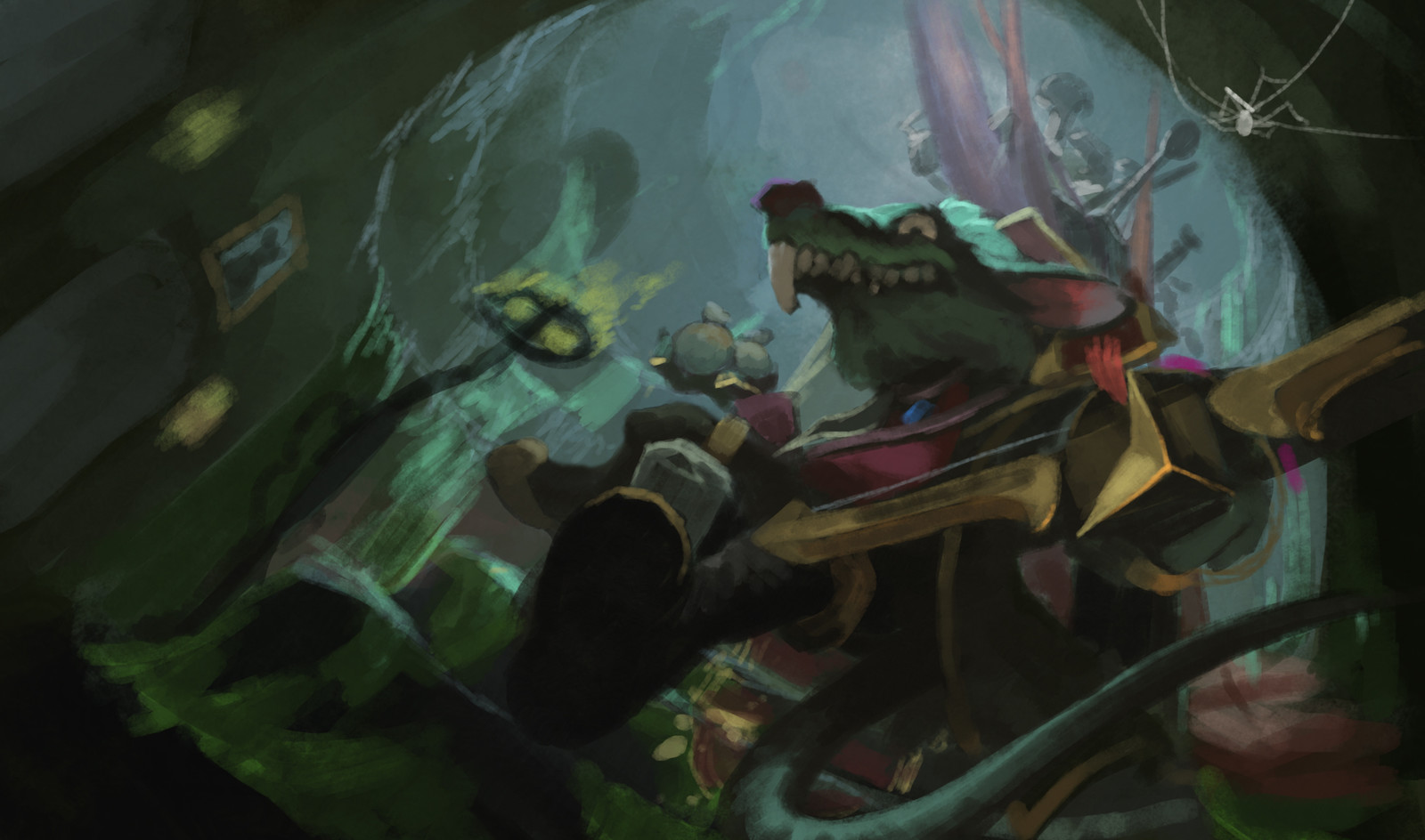 xi zhang - league of legends Kingpin Twitch splash art
