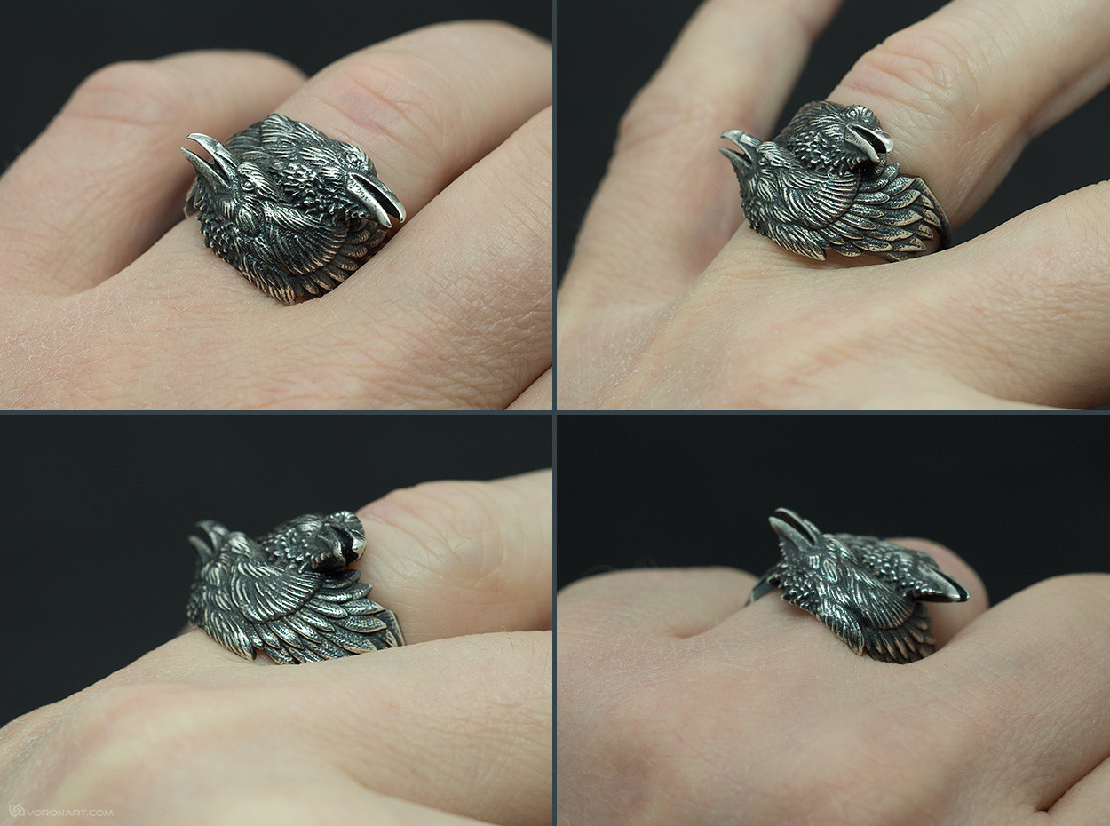 Nikolai Vorobev - Two Ravens Viking Ring.