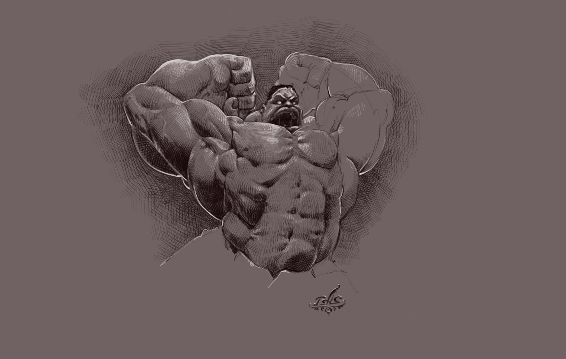 hulk 3d drawing