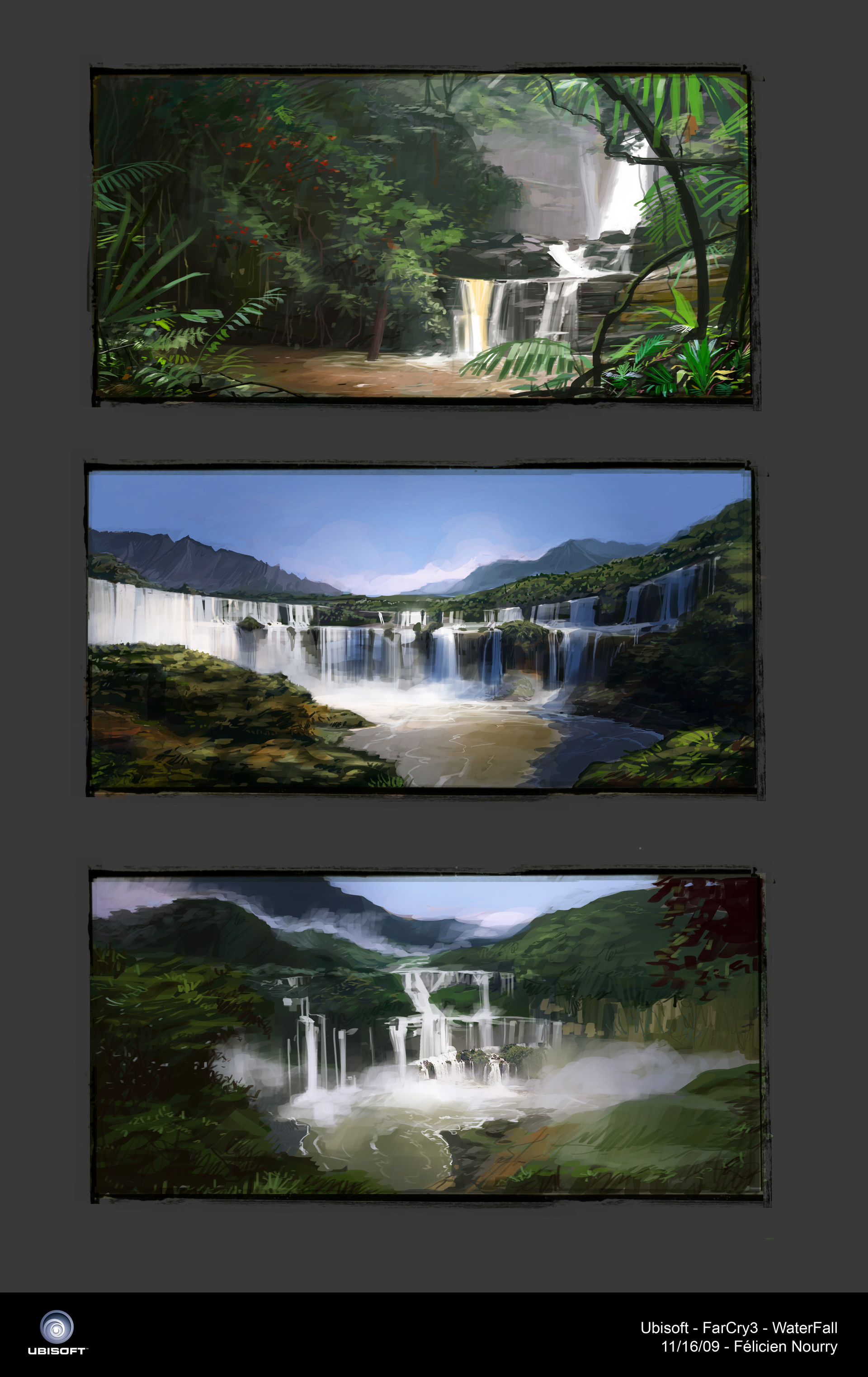 ArtStation - waterfall study