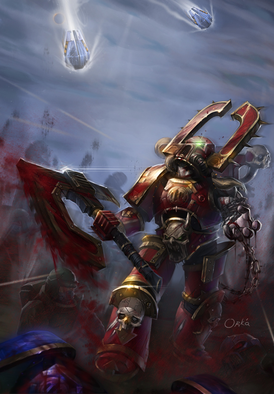 ArtStation - Kharn_the_Betrayer_re_draw