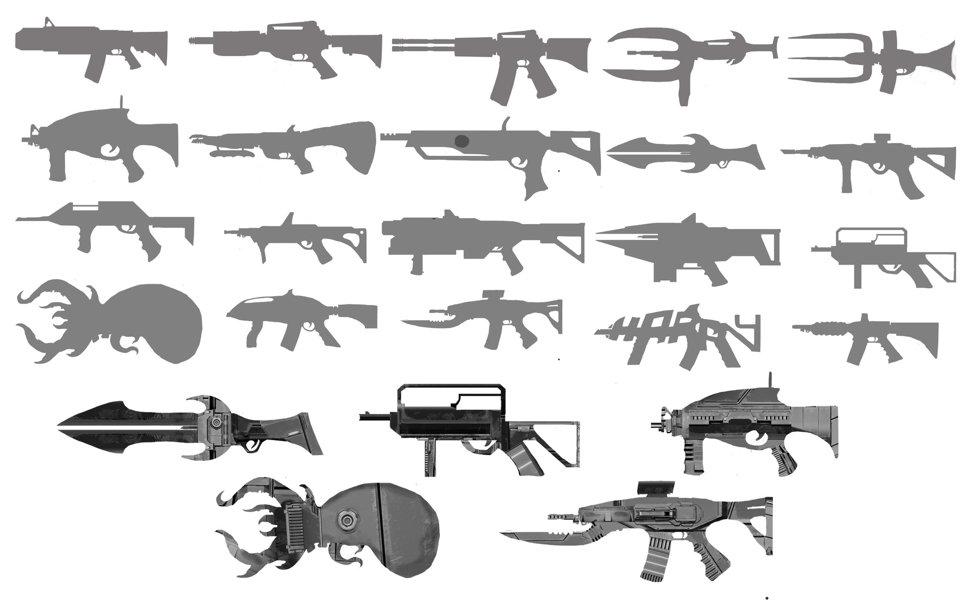 ArtStation - Multiple Weapon Ideas.