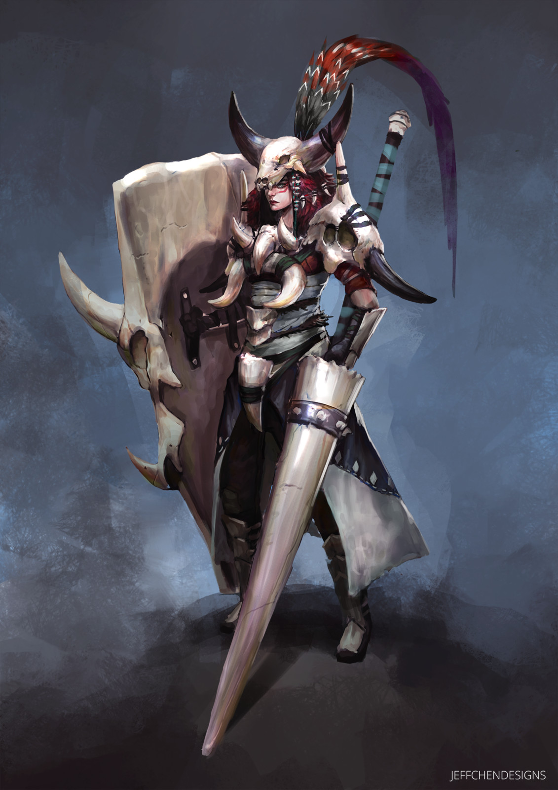 Jeff Chen - Bone Armor Character Concept