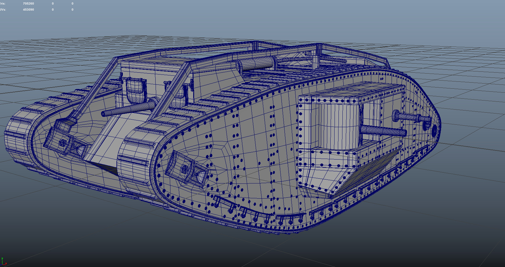 ArtStation - Mark 4 Tank world war 1 WIP