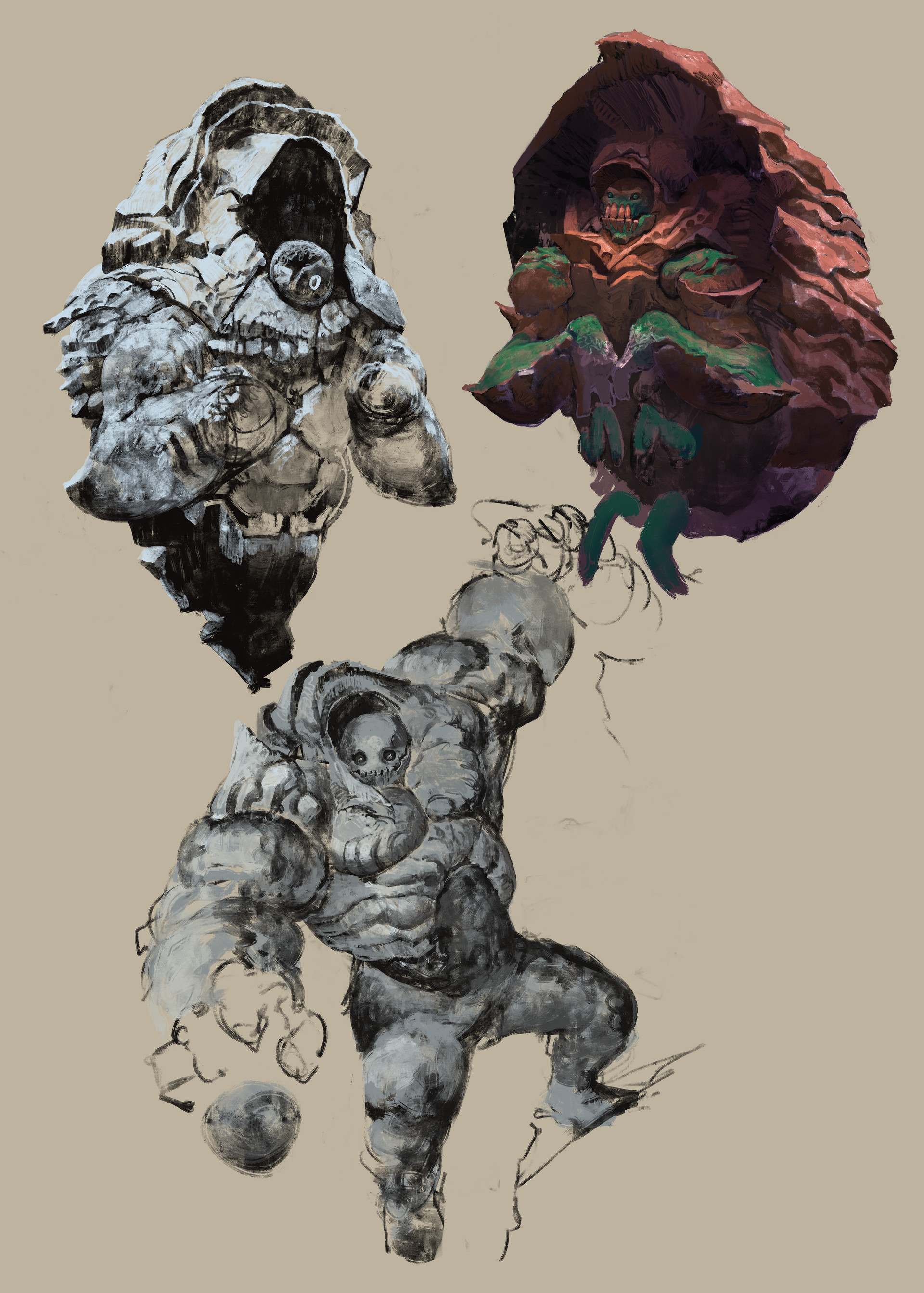 ArtStation - Rock creature exploration