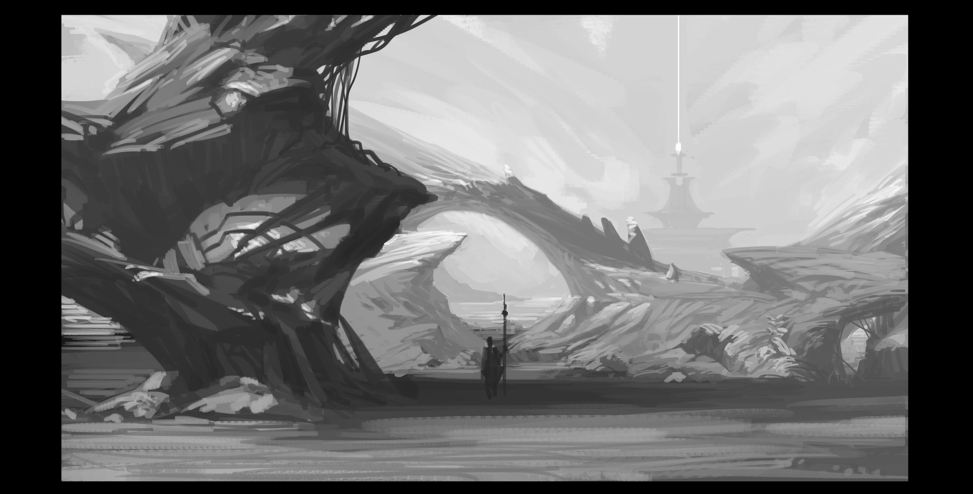ArtStation - Black & white sketch